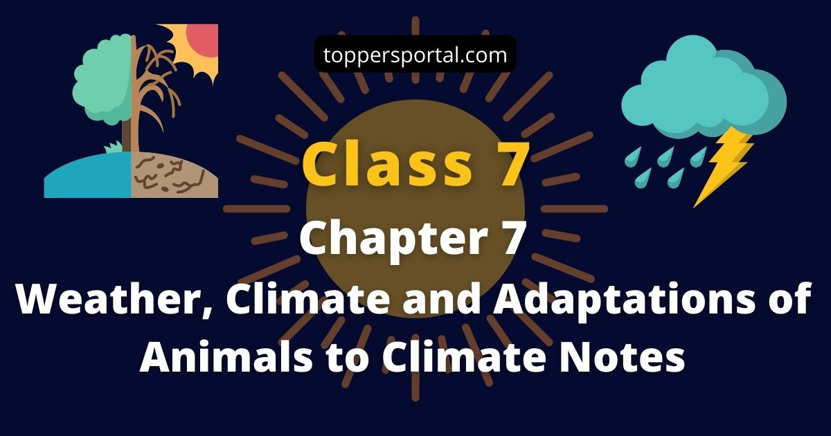 Weather Climate and Adaptations of Animals to Climate Notes