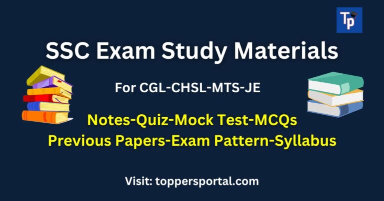 Download Free SSC Notes in Pdf 2023 | Toppers Portal