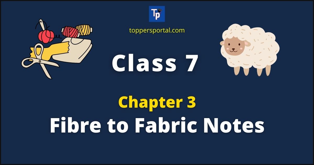 Best Chapter 3 Fibre to Fabric Notes Class 7- Toppers Portal